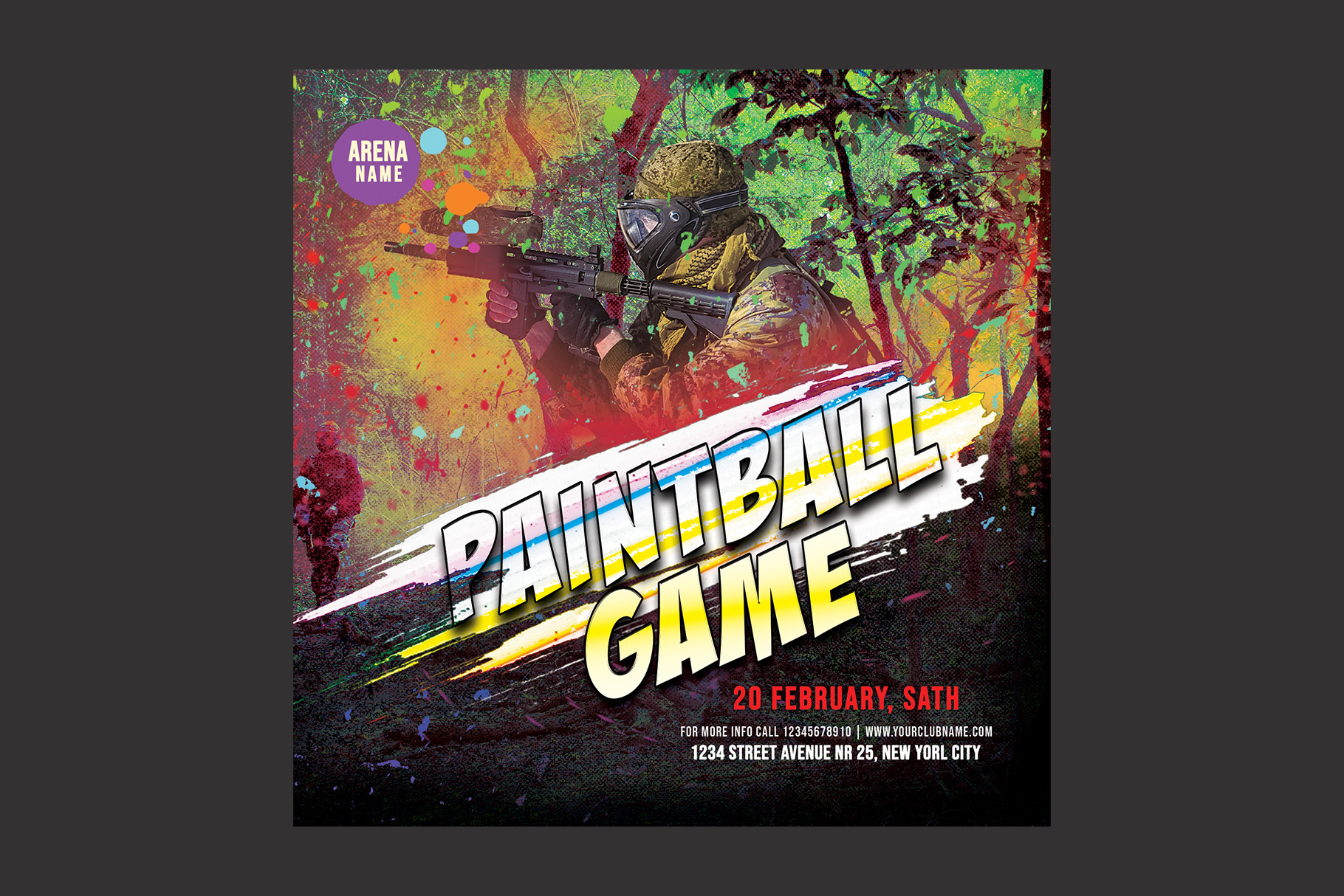 Paintball Game Flyer, a Flyer Template by DSGraphicDesign