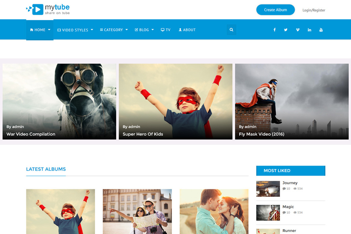 My Tube Video Theme HTML Template, a HTML Template by oLanding