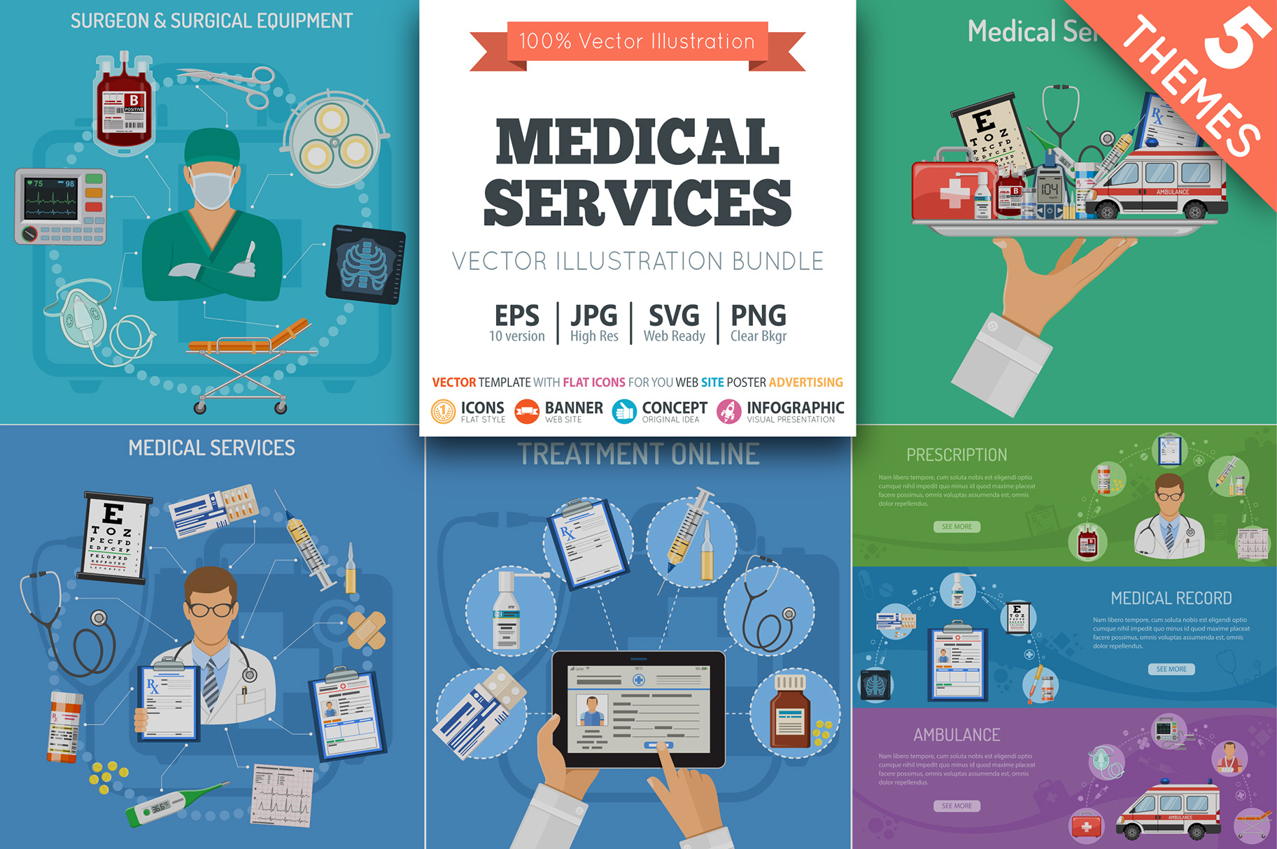 Medical Services Themes, a Healthcare Illustration by TAlex