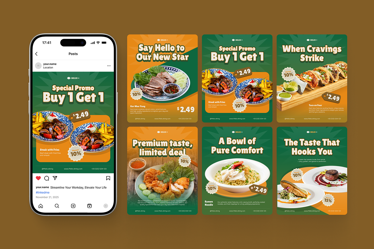 Malio - Food Promotion Social Media, a Social Media Template by SLAB ...