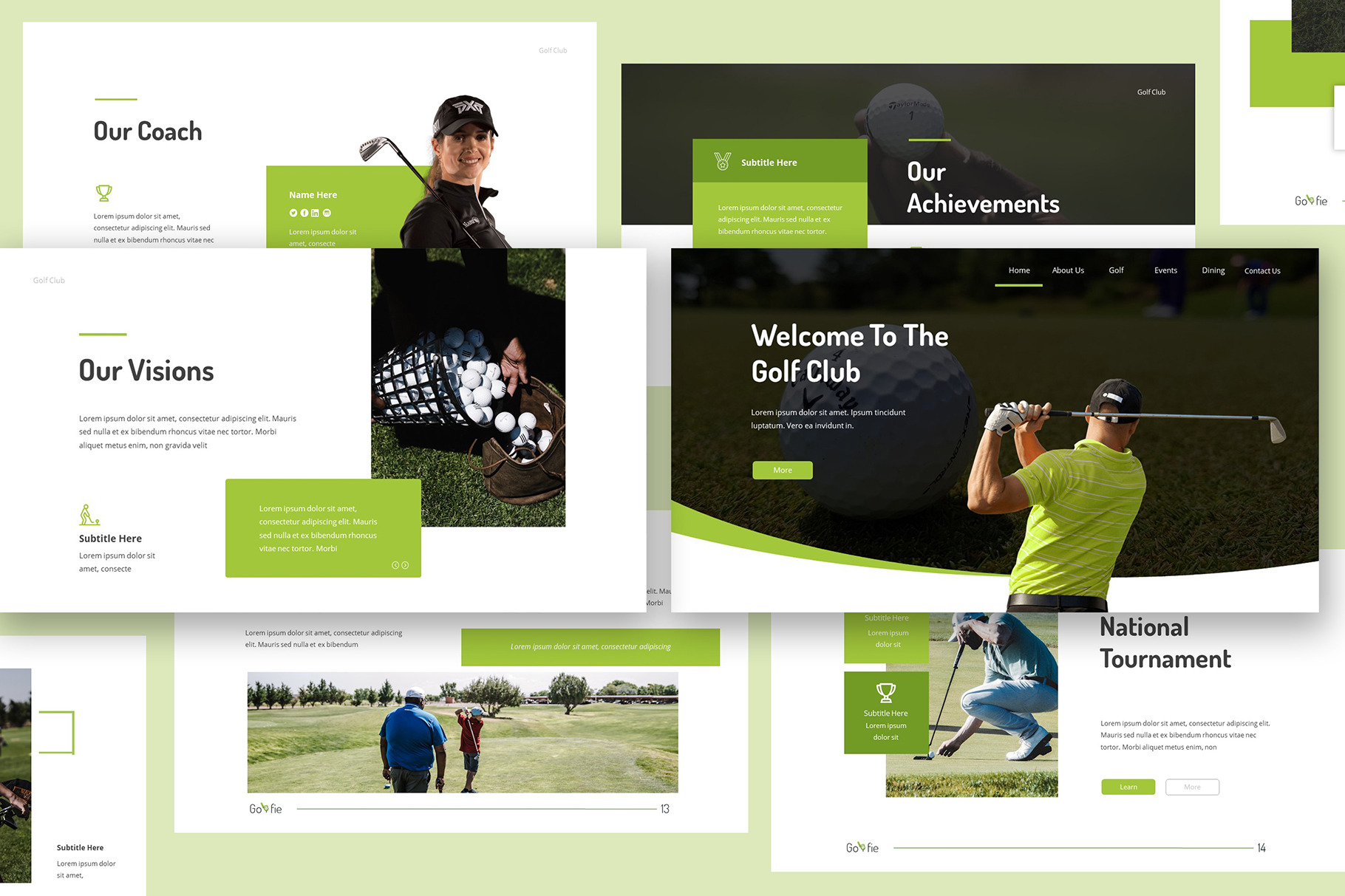 Golfie Golf Keynote Presentation, a Presentation Template by Giant ...