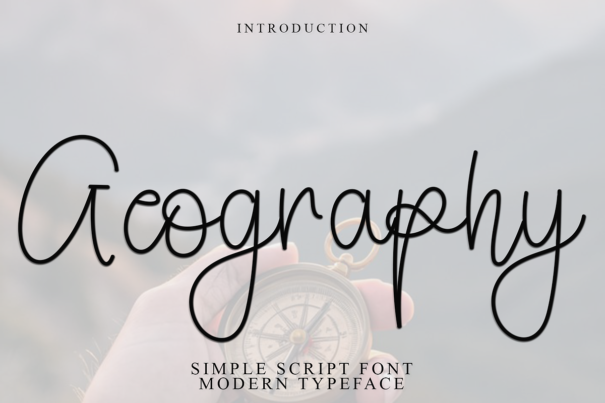 Geography, a Handwritten Font by InermediaSTUDIO
