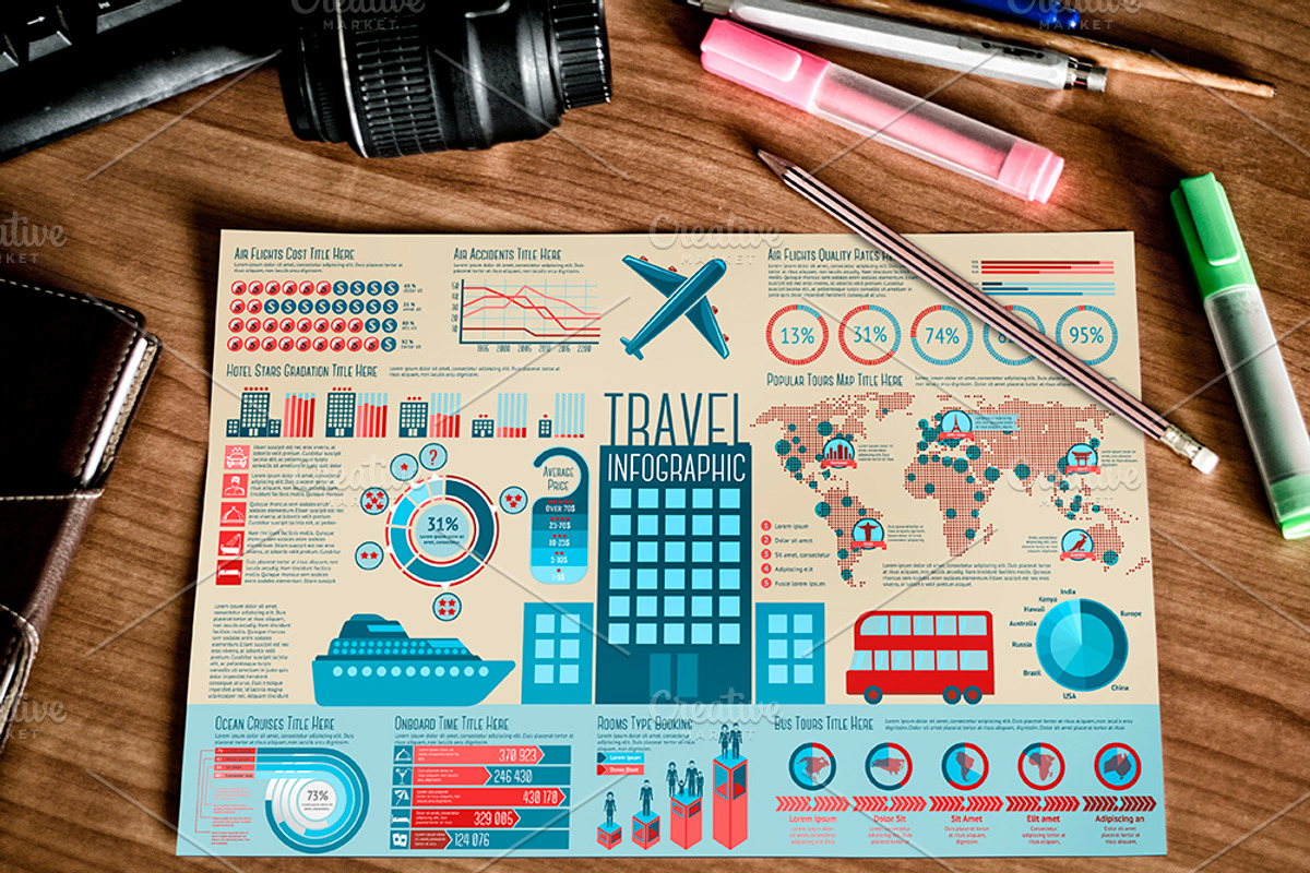 Travel Infographics, an Illustration by Tashal