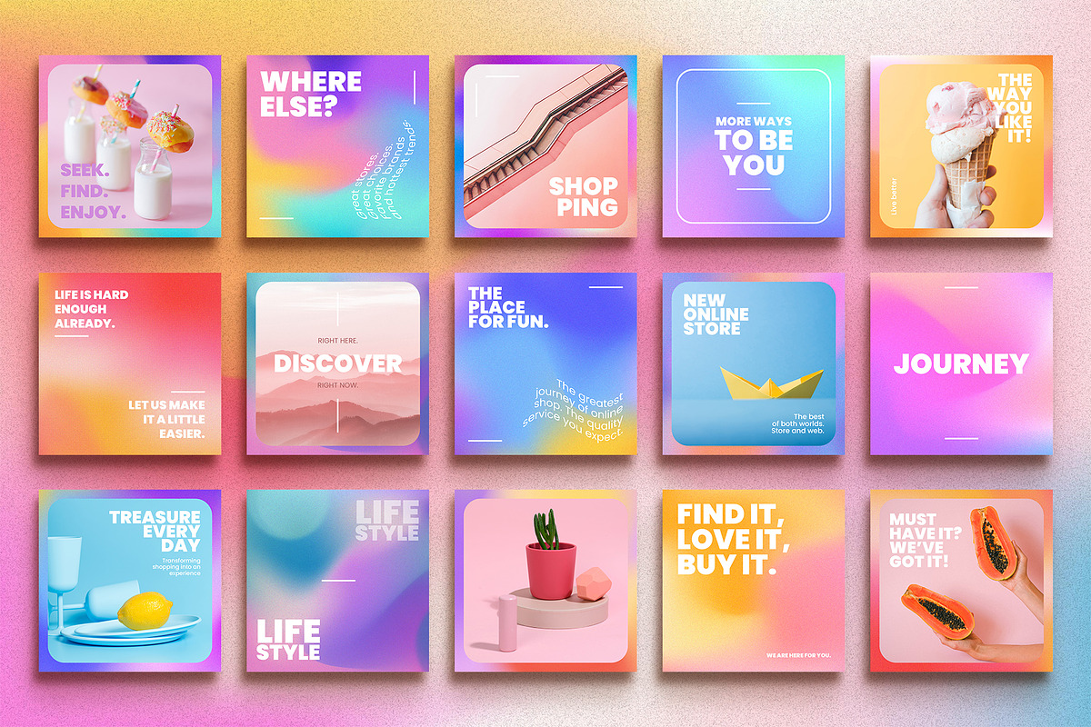 Online Store Instagram Pack | PS, a Social Media Template by Anna Studio