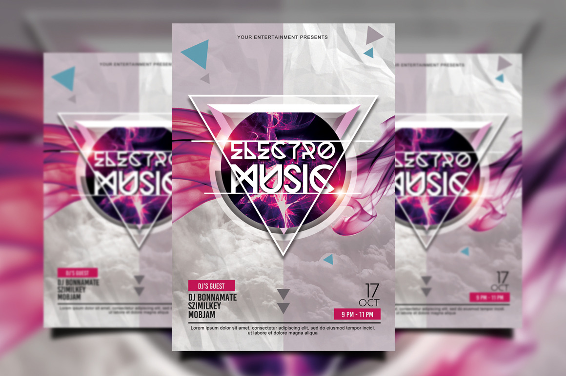 Electro Music / Minimal Flyer, a Flyer Template by AyumaDesign