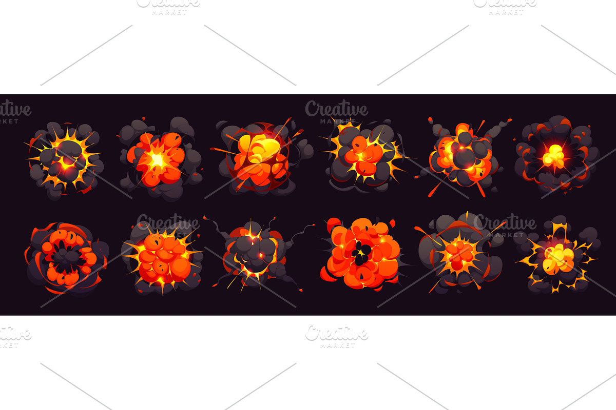 Comic bomb explosion blast, an Object Illustration by Vector Tradition