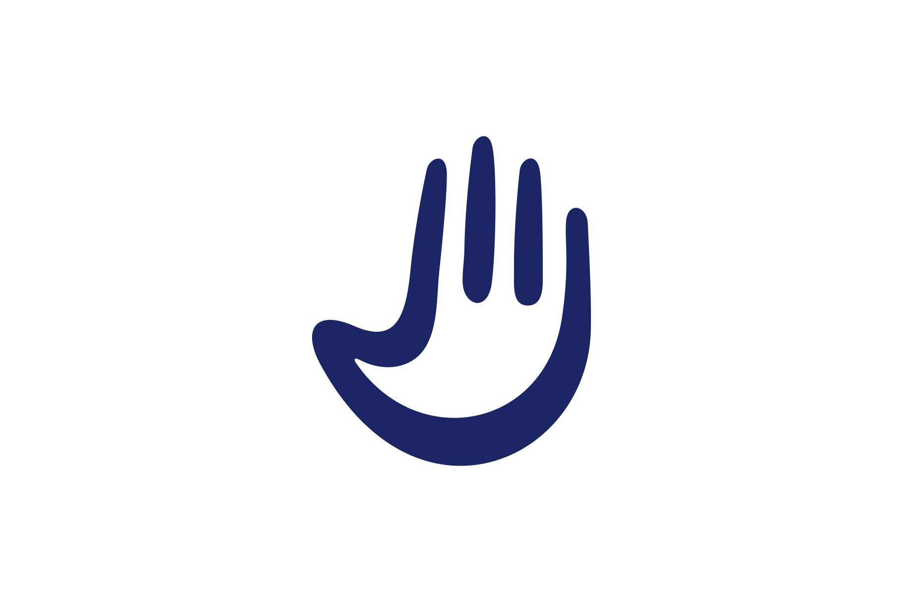 hand palm high five simple logo | Branding & Logo Templates ~ Creative ...