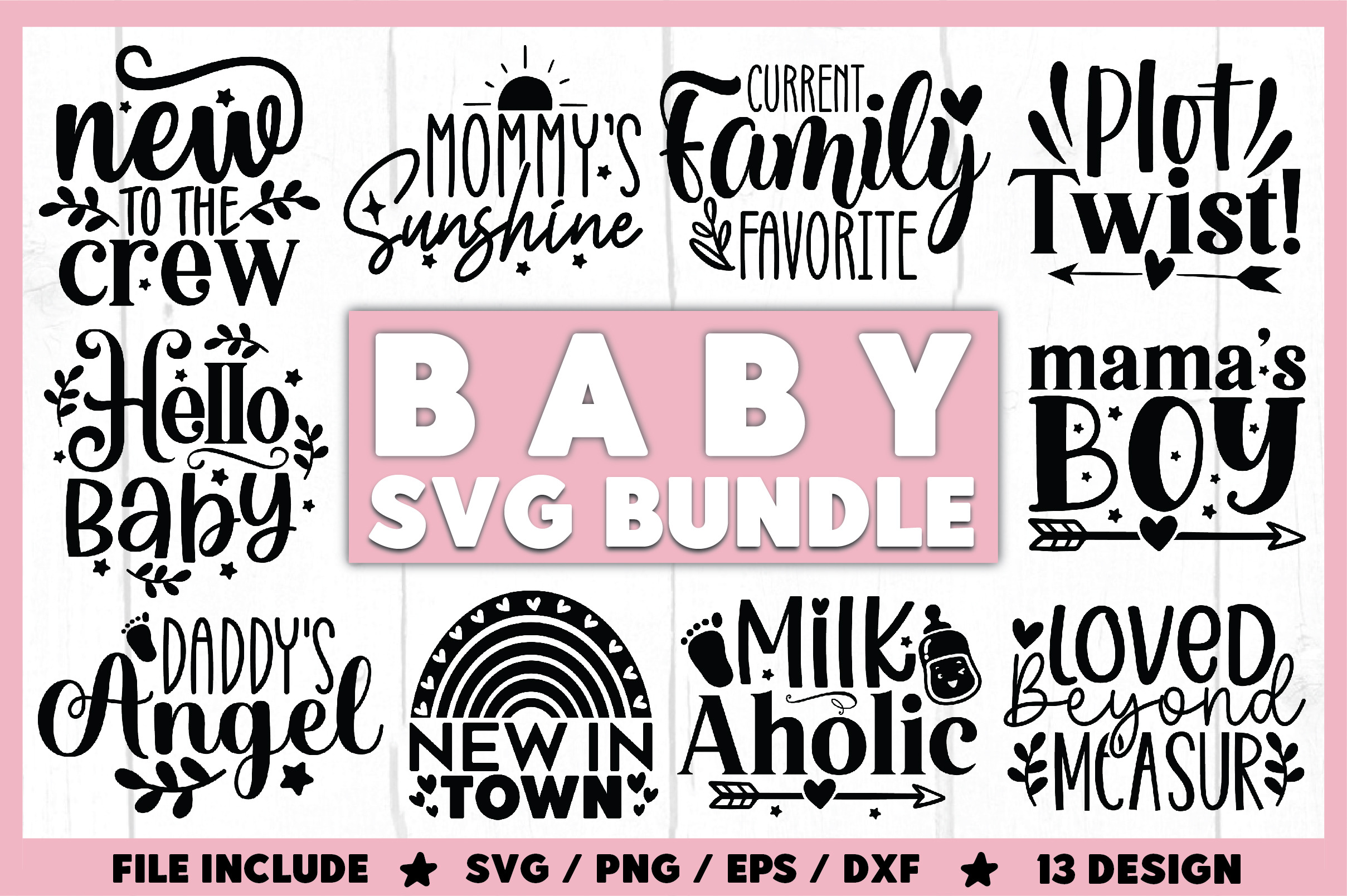 Baby SVG Bundle, an Illustration by crafthome