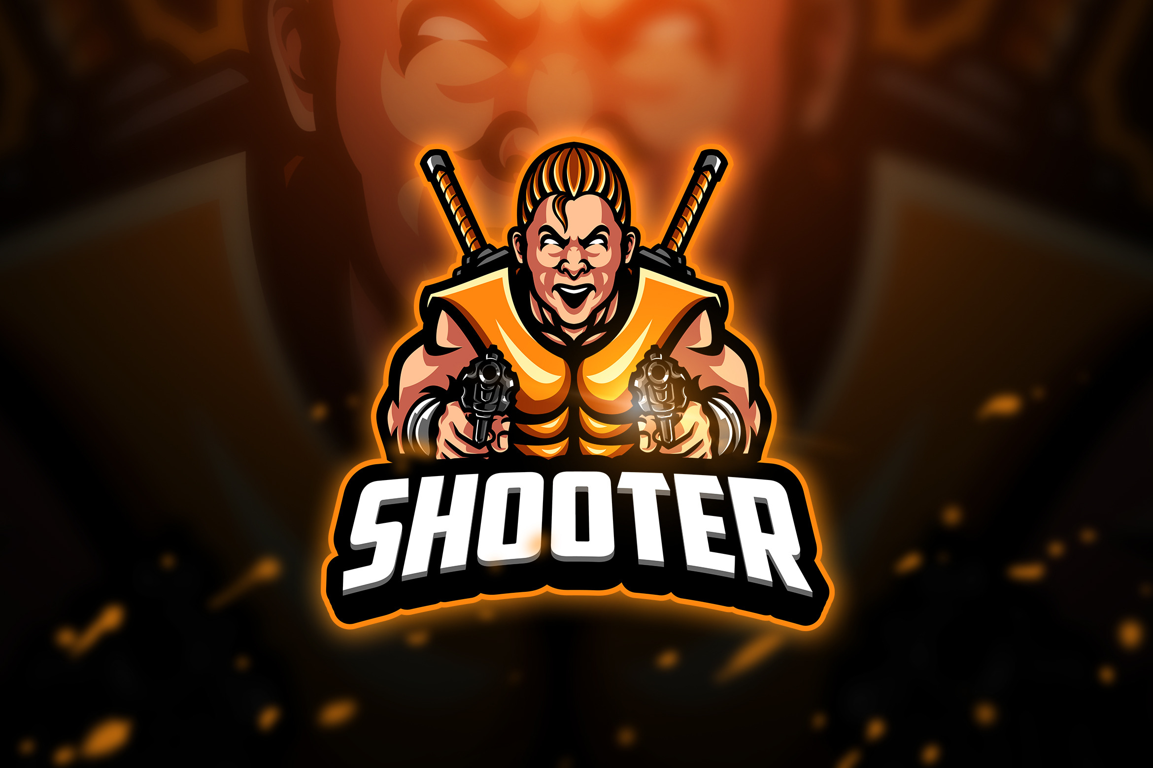 Shooter 2 - Mascot & Esport Logo, a Branding & Logo Template by AQR Studio