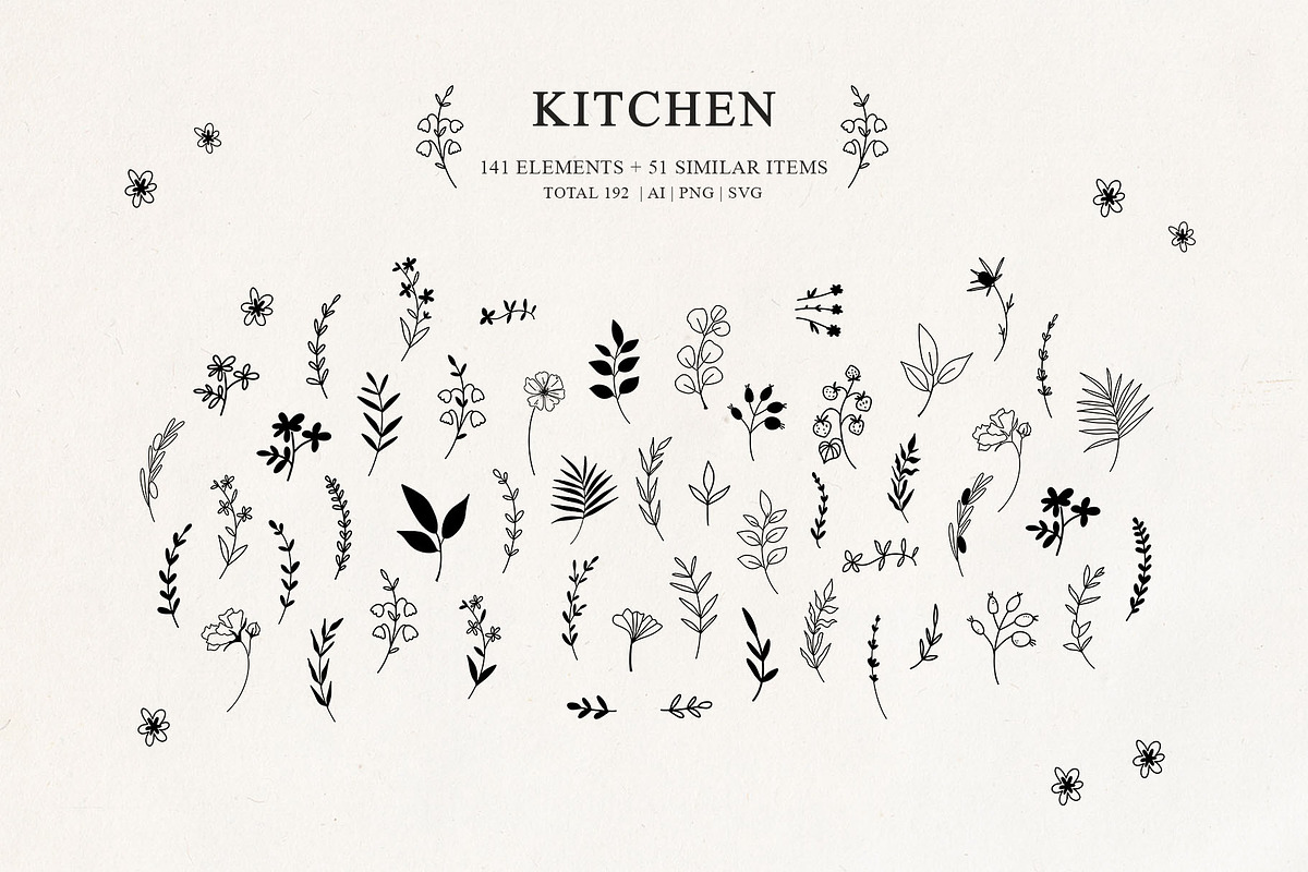 Kitchen line drawing for bakery logo, a Food Illustration by Summer ...