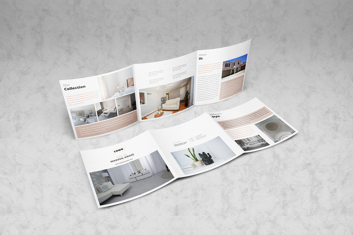 Real Estate Square Trifold Brochure, a Brochure Template by ZAAS
