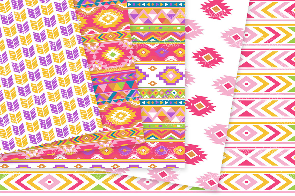Colorful Boho Seamless Patterns, a Pattern Graphic by Avenie Digital