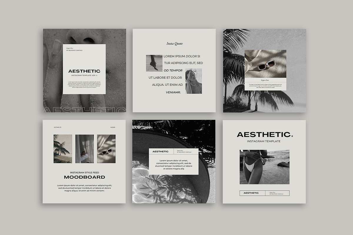 Instagram Aesthetic Template Canva and Photoshop
