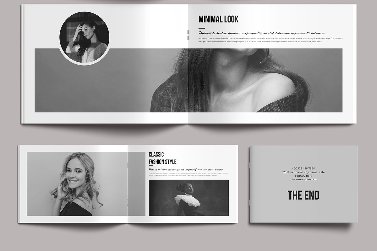 Fashion Magazine Landscape Layout
