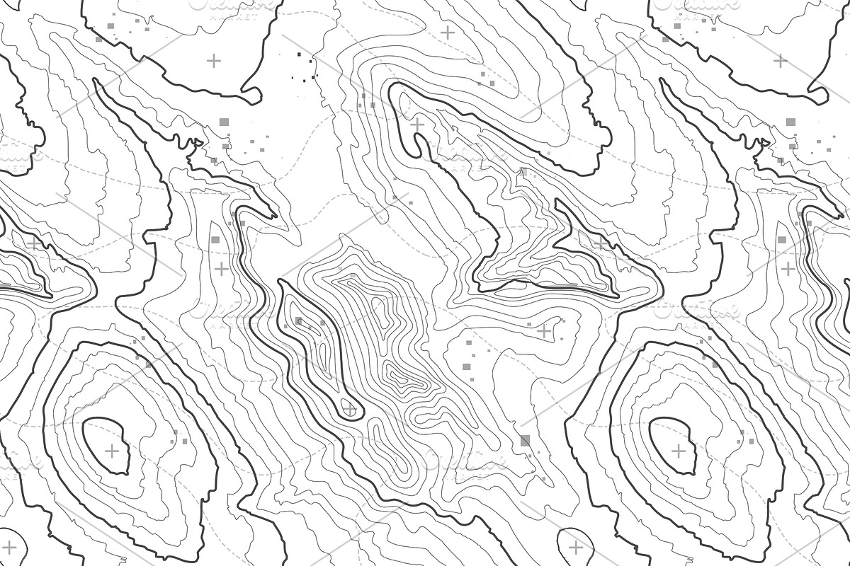 Seamless topographic map vector., a Pattern Graphic by RDShop