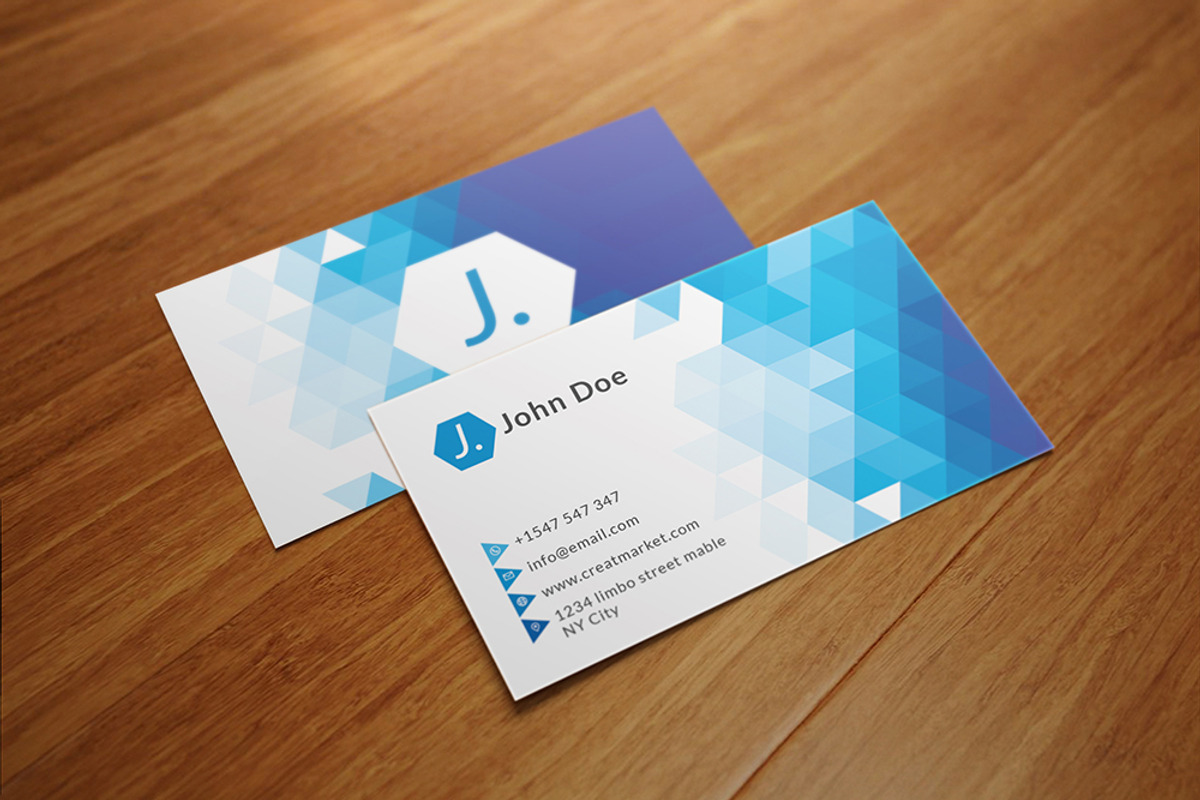 Triangle Polygon Business Card, a Business Card Template by Shahjhan