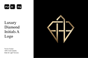 Luxury Diamond Initials A Logo | Creative Market