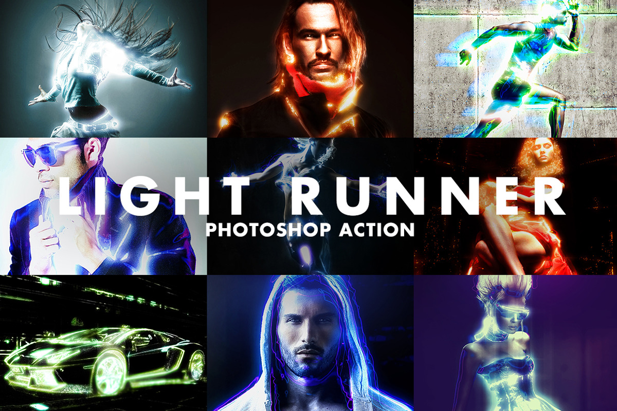 Light Runner Photoshop Action, an Action Add-On by Sevenstyles