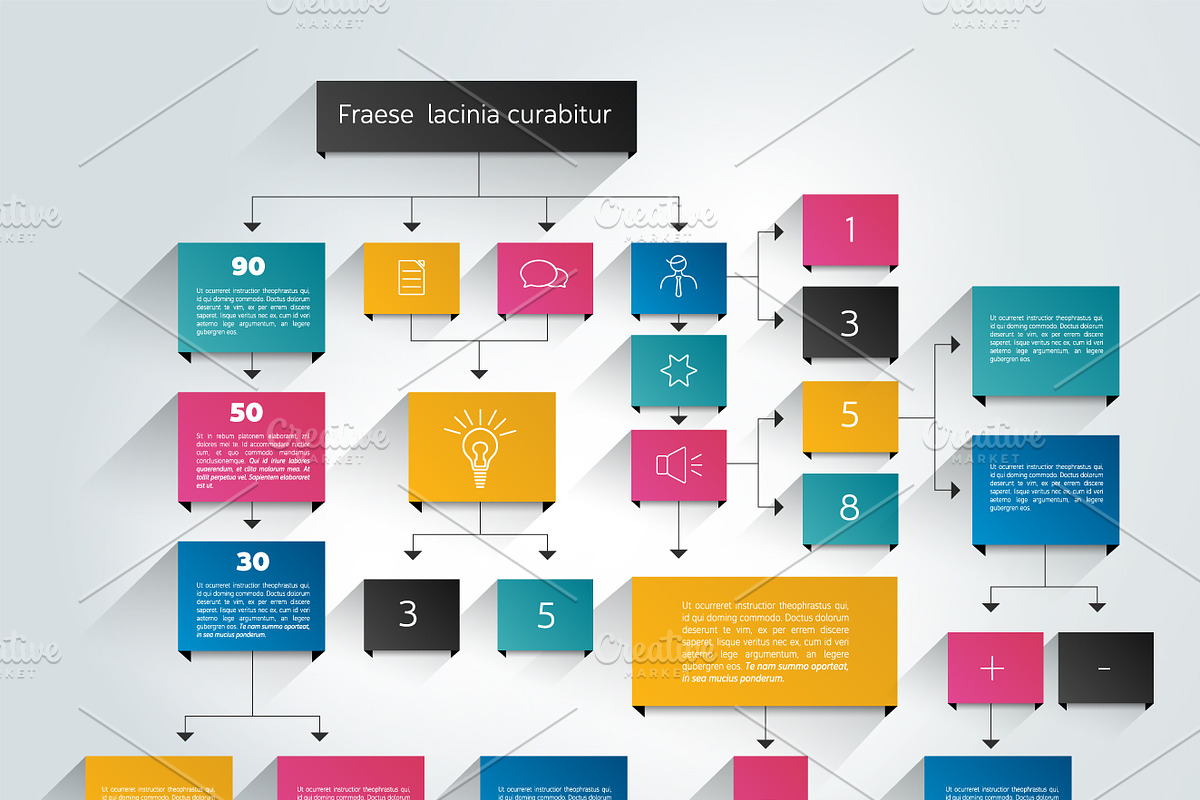Big flow chart scheme., an Object Graphic by VectorAN