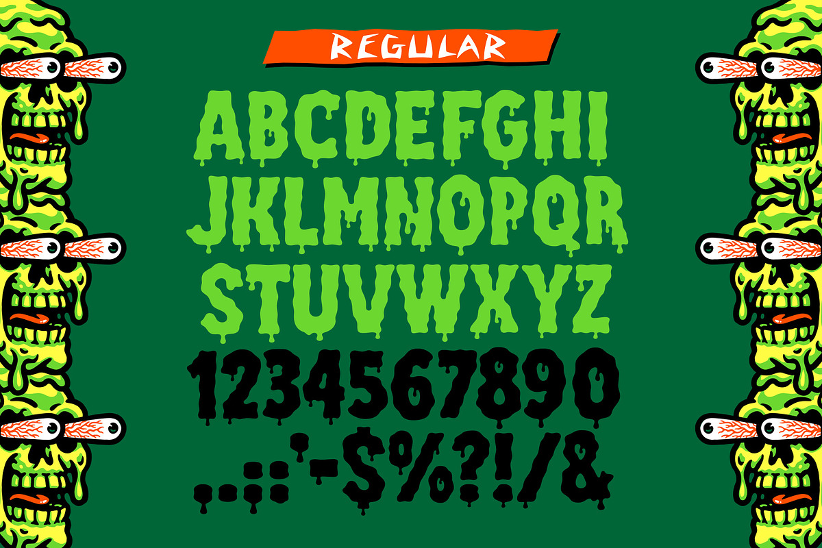 Slimer Typeface, a Font by MightySHORT