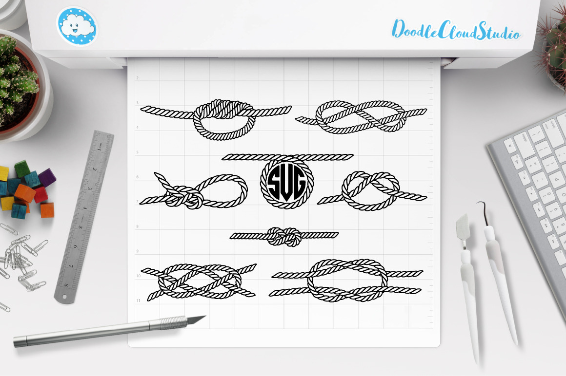 Nautical Knots SVG, Sea Knots files, an Illustration by Doodle Cloud Studio