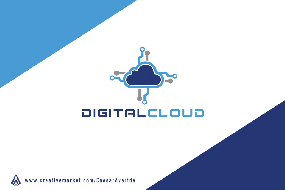 Digital Cloud Logo Template, a Branding & Logo Template by Avartde ...