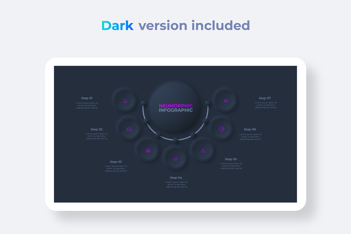 Neumorphism Animated Presentation | Creative Market