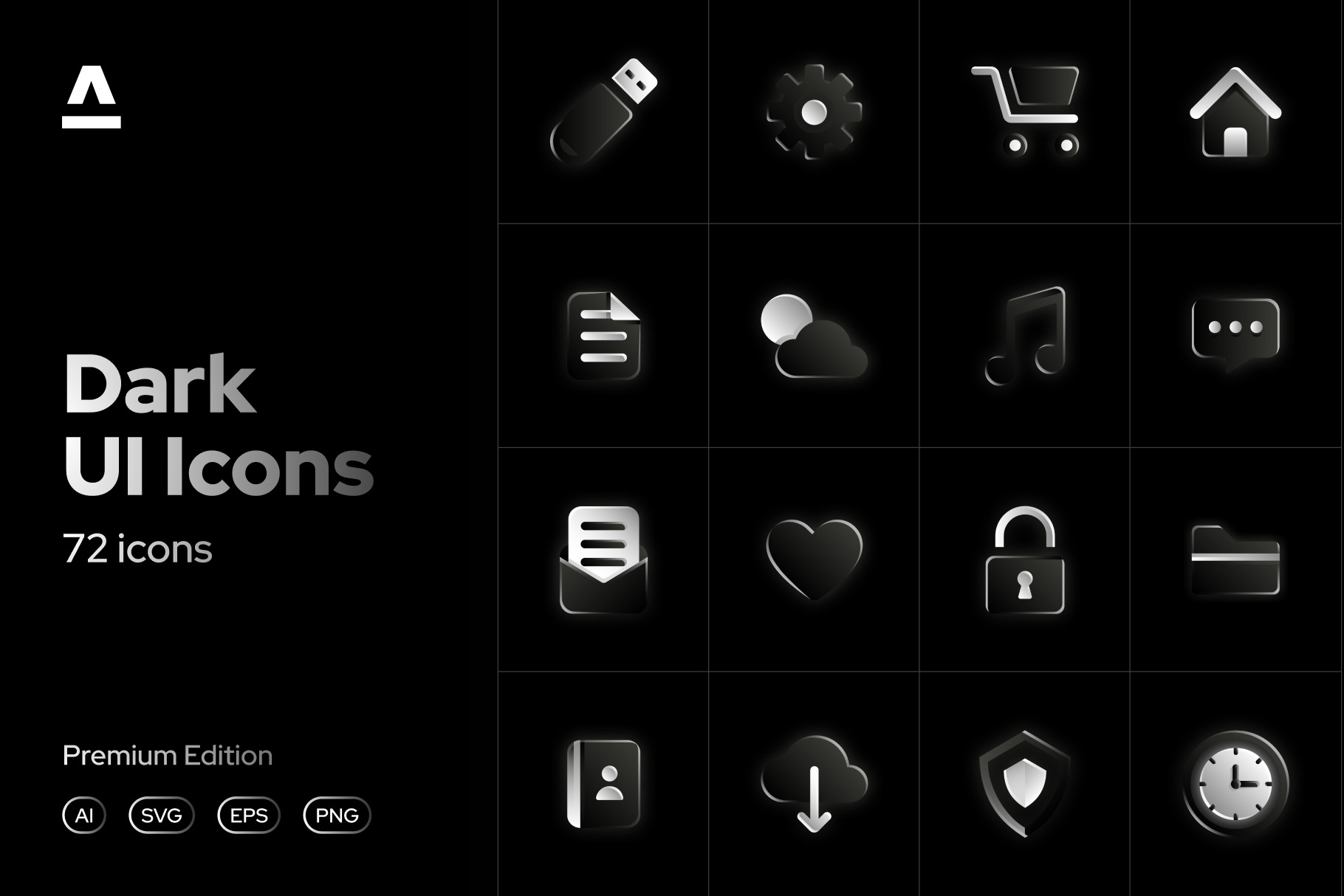 Dark UI icons, an Icon by OPALE
