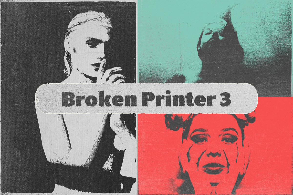 Broken Printer 3 .PSD Template, a Layer Style Add-On by bbymedia.store