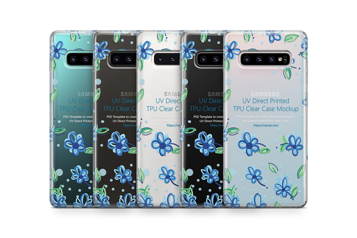 Galaxy S10 Plus UV TPU Clear Case, a Product Mockup by VecRas