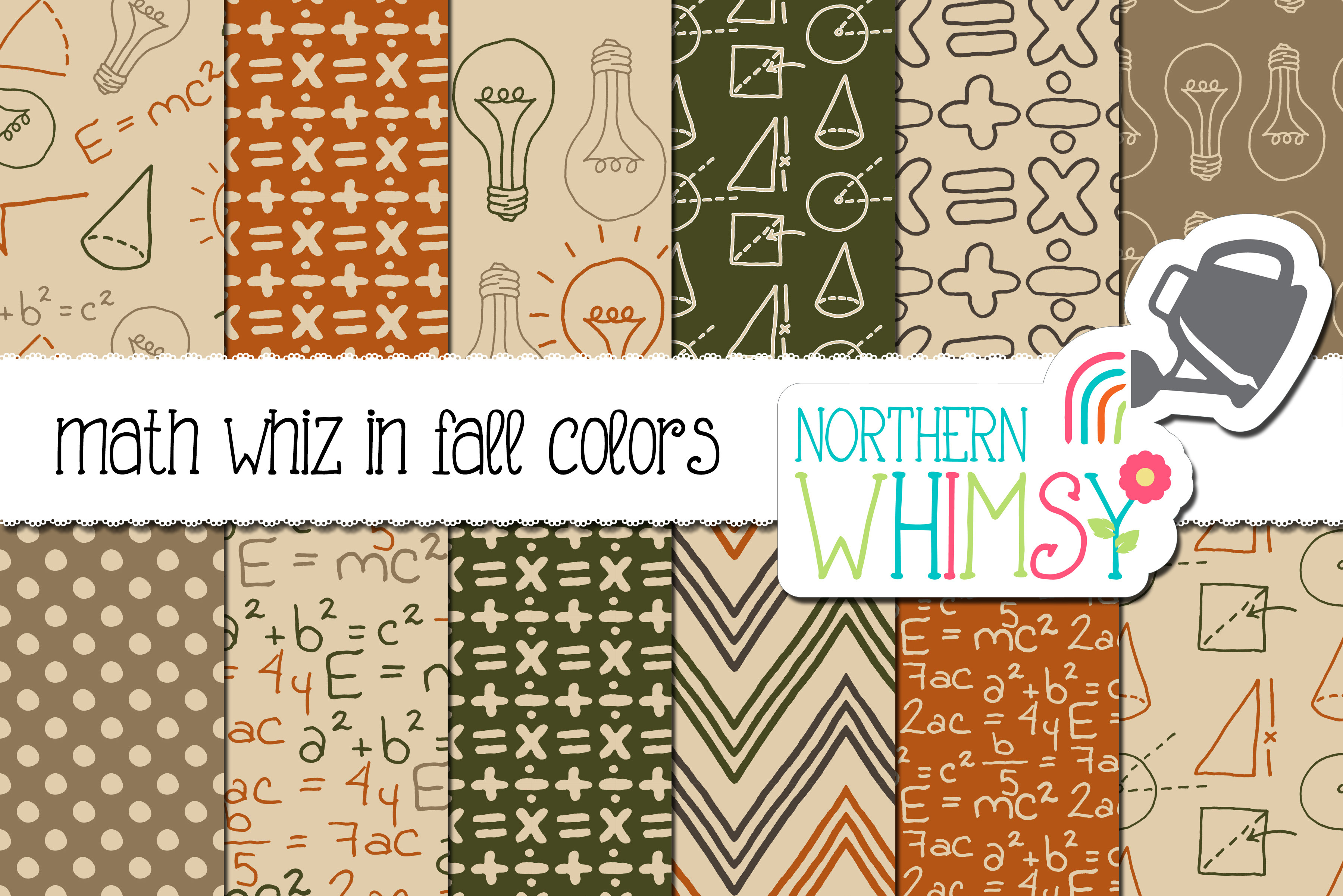 Back To School - Fall Math Patterns, a Pattern Graphic by Northern ...