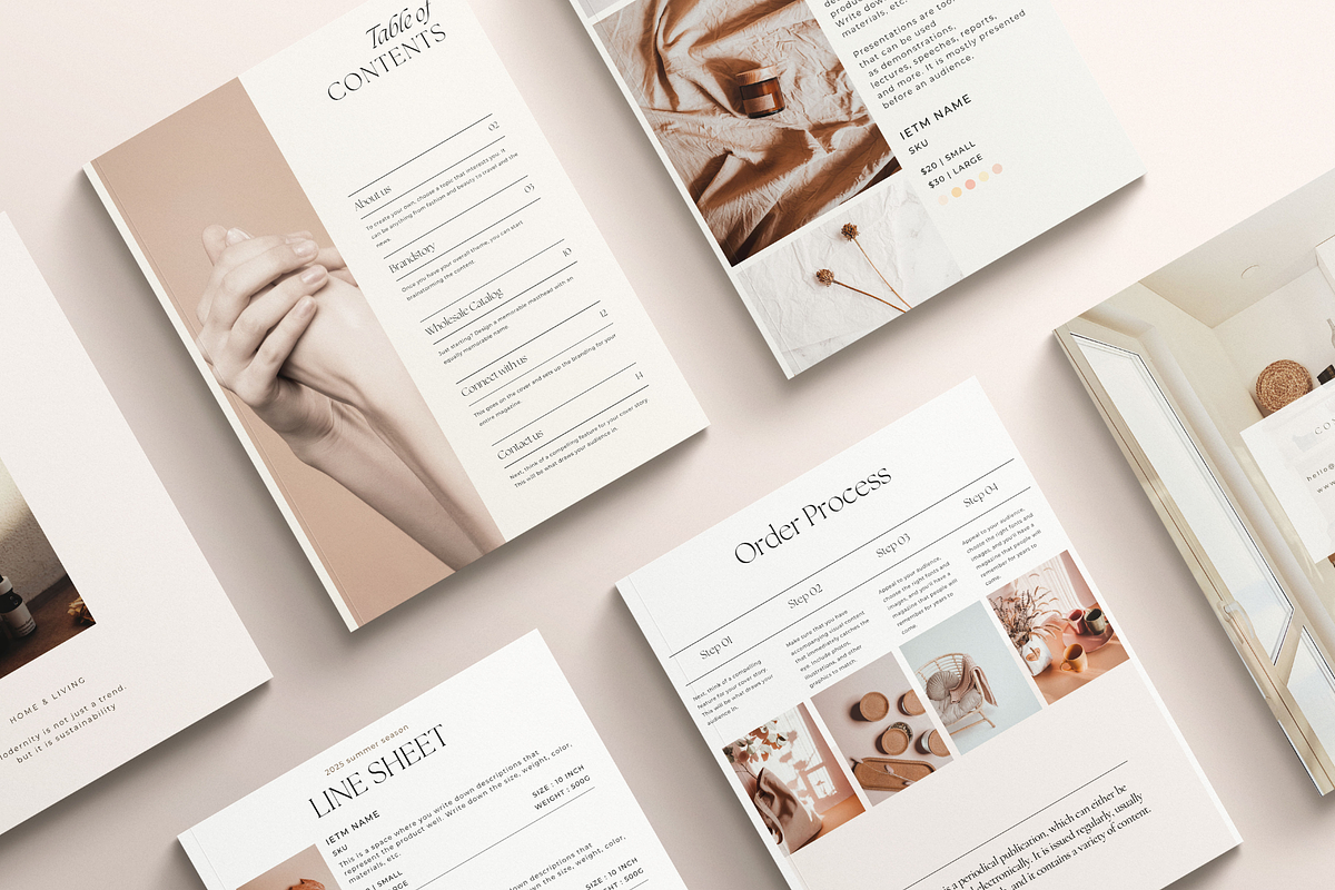 Wholesale Line Sheet Canva Template, a Flyer Template by Hellohastore