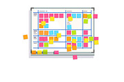 Scrum task board whiteboard, an Object Illustration by Iconicbestiary