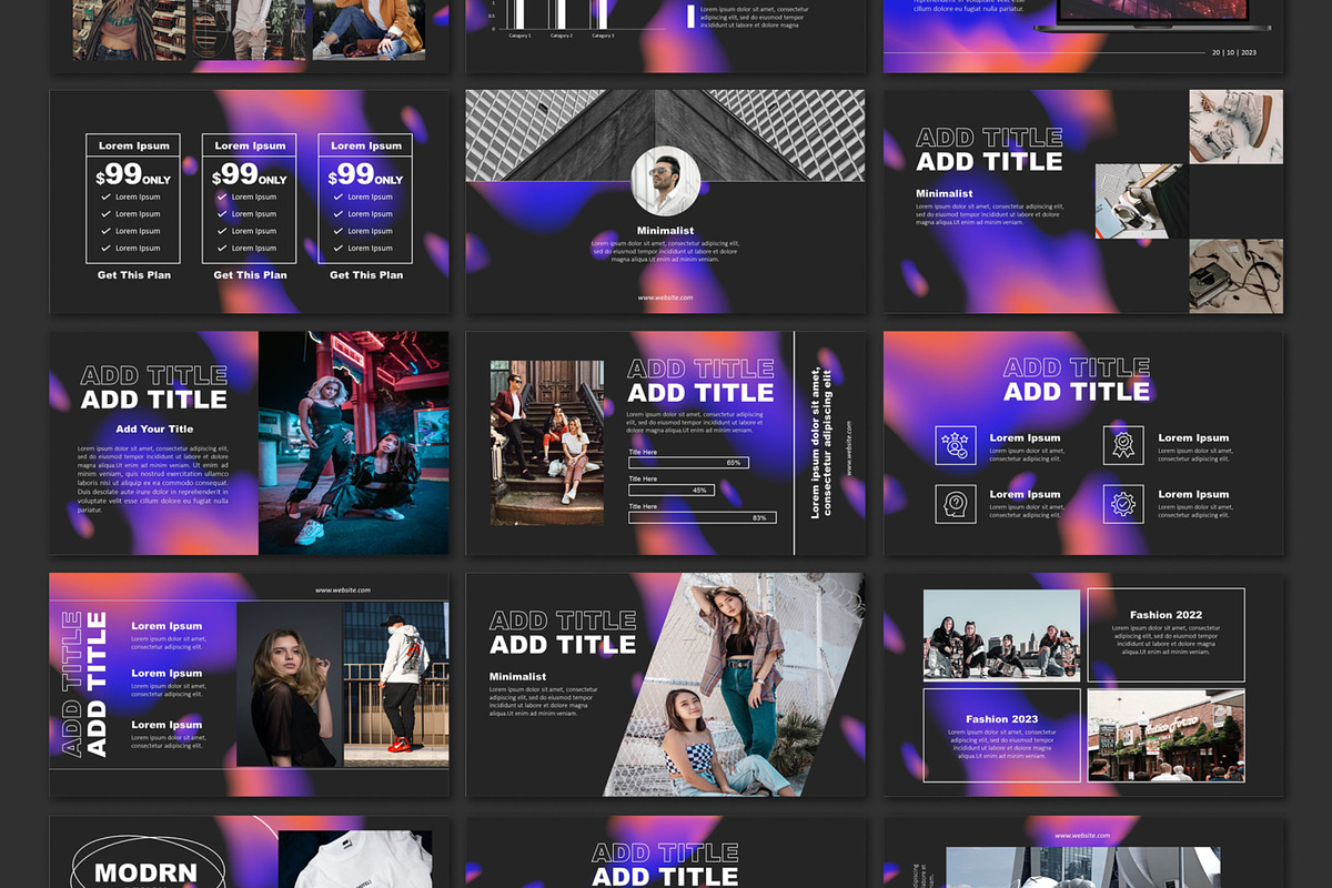 Gradient Powerpoint Template A Presentation Template By Sky Creation