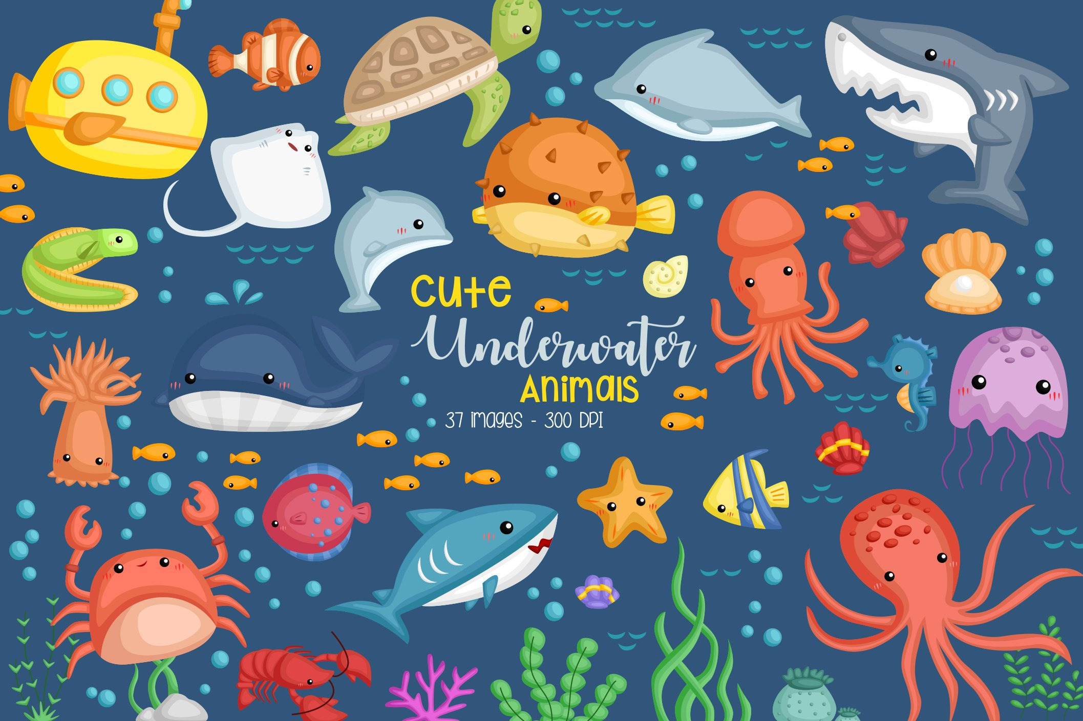 Underwater Clipart - Under the Sea