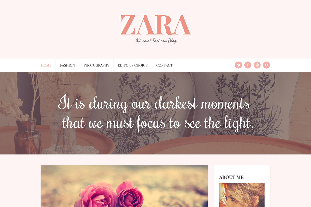 Zara - Minimal Fashion Blog Template, a Websites & App Template by ...