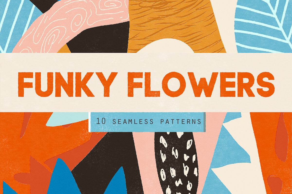 Funky flowers, a Pattern Graphic by Nicetoseeya