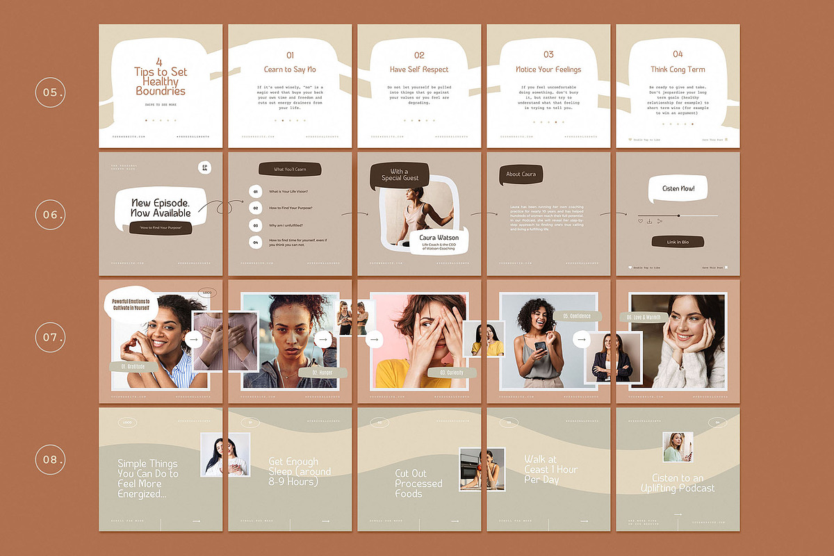 Step-By-Step Coaching Carousel CANVA, a Social Media Template by ...