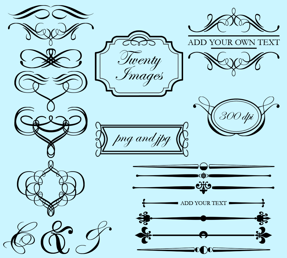 Flourishes & Frames Vectors/Clipart, a Decorative Illustration by ...