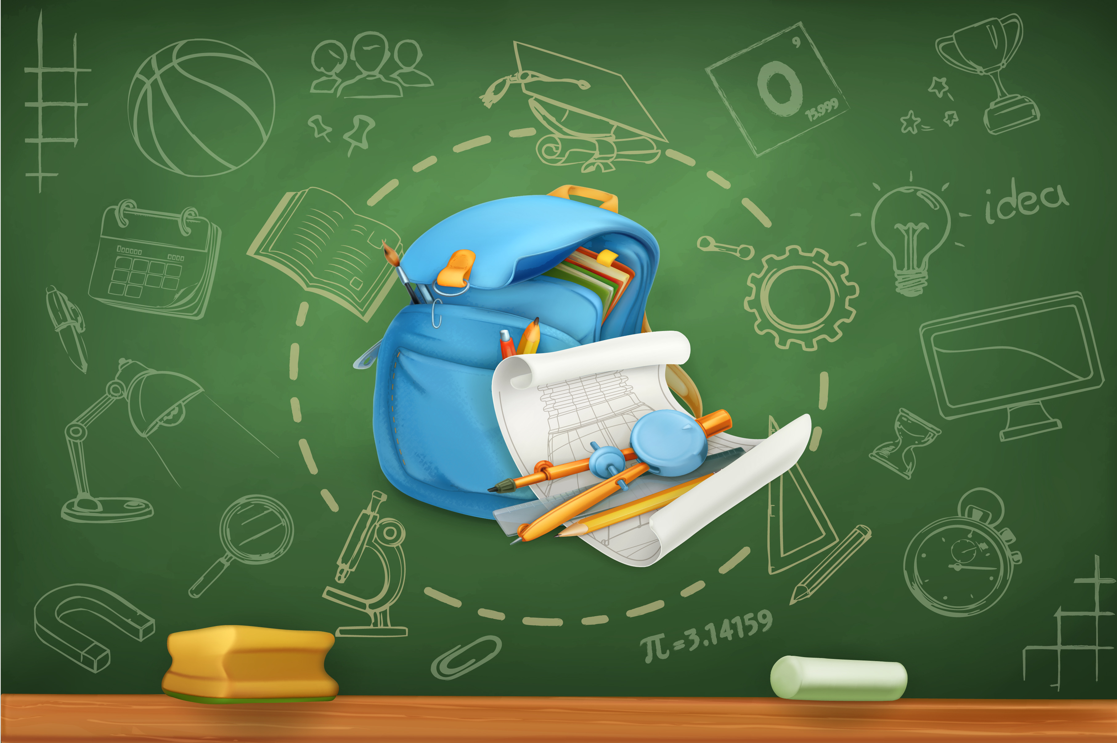 School vector background, an Icon by Allevinatis Studio