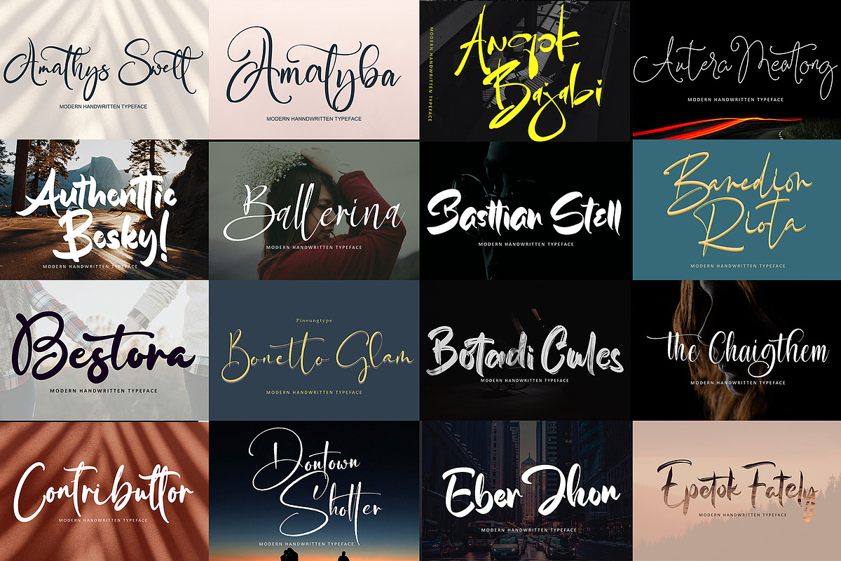 HUGE FONT COLLECTION 343 FONT ALL IN, a Script Font by pineungtype