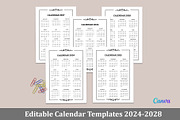 Calendar Templates 2024-2028, a Stationery Template by Design Zone