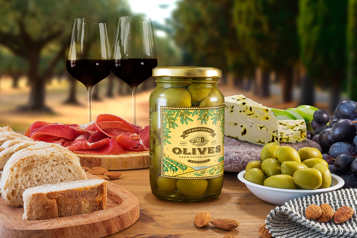 Green Olives Package Mockup Set | Creative Market
