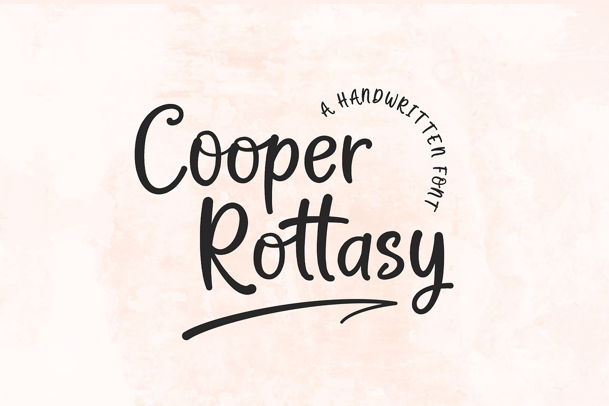Cooper Rottasy | A Handwritten Font, a Script Font by Beautypes ...