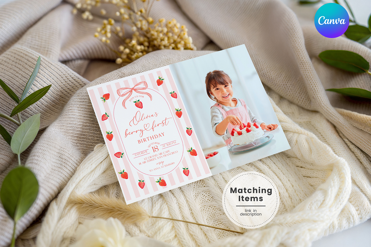 Berry Theme Invite with Photo, an Invitation Template by Digital_Mind