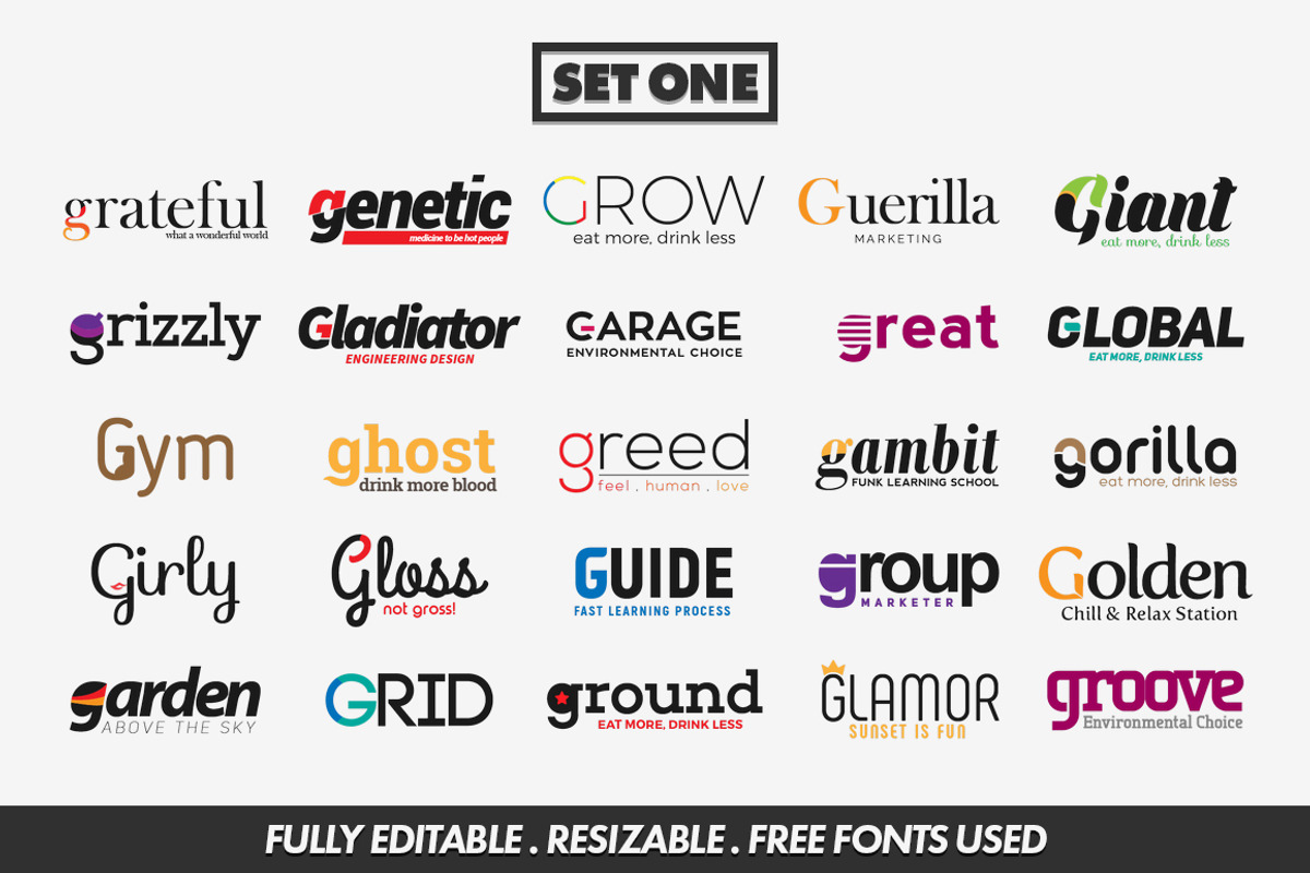 50 Letter 'G' Logos Bundle, a Branding & Logo Template by Warna Works
