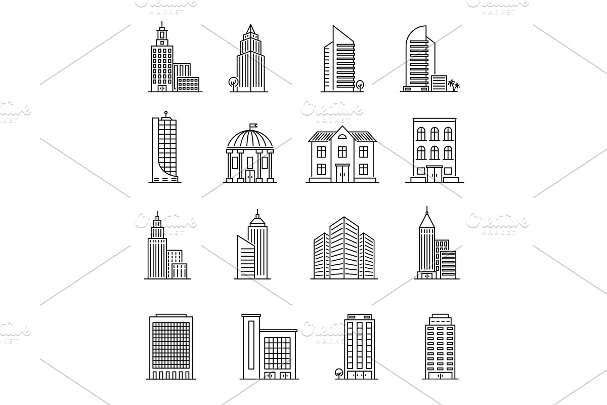 Line buildings. Urban architecture, a Background Graphic by Valerie ...