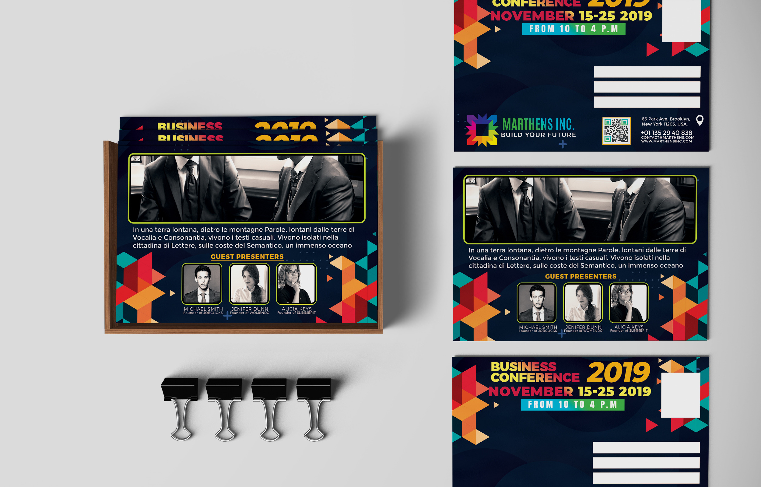 Business Conference PostCard, a Card Template by Design Addict