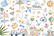Watercolor Travel Collection | Transportation Illustrations ~ Creative ...