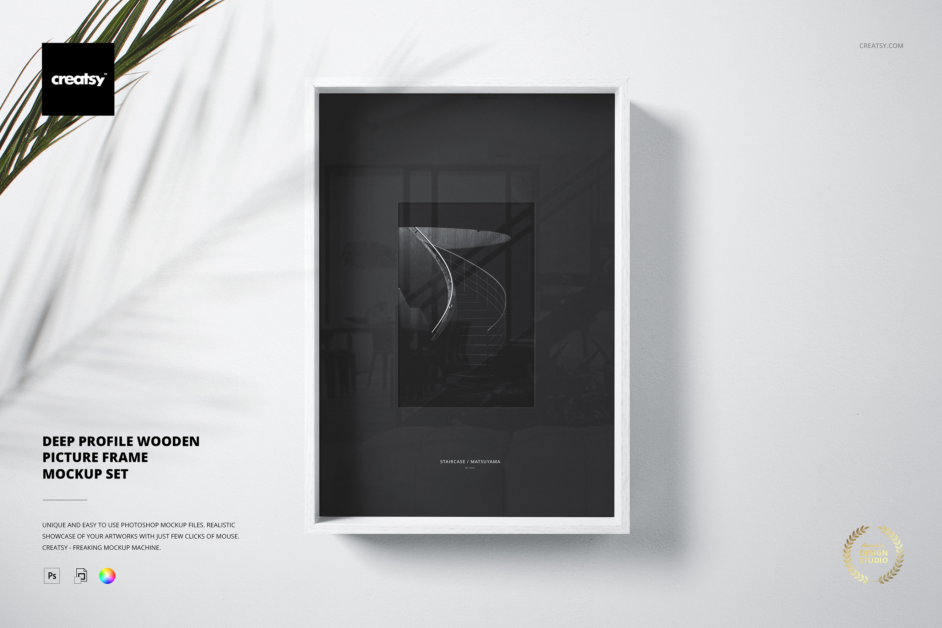Wooden Picture Frame Mockup Set, a Household Mockup by creatsy5
